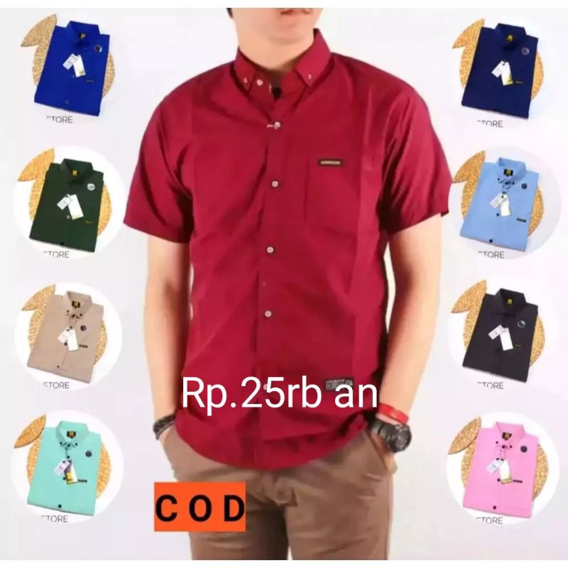 KATUN KEMEJA Plain Shirts Plain Hem Men's Shirts Plain Shirts Cotton ...