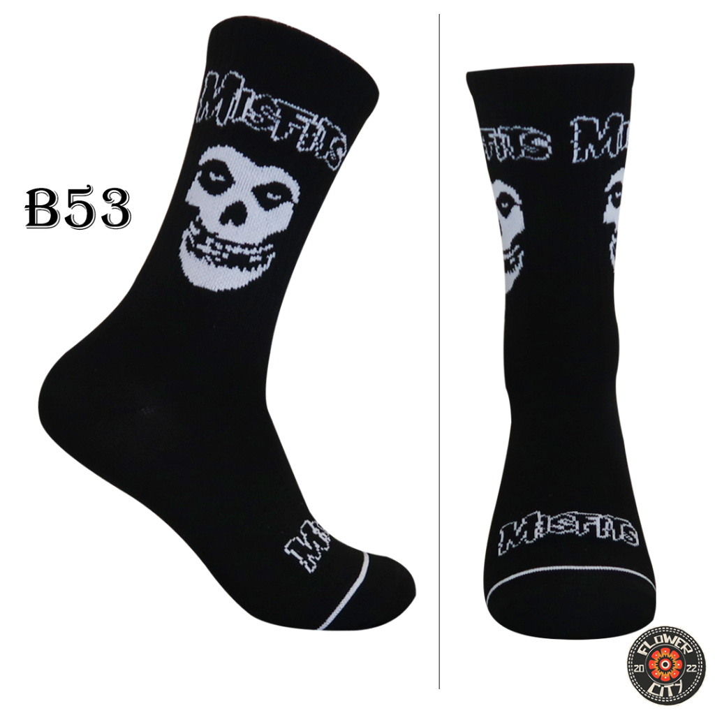 The Misfits Band Motif Oldschool Socks (4 Layer Yarn) (FC) No. B53 ...
