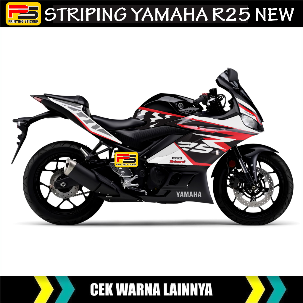 DECAL STRIPING YAMAHA R25 V2 ABS YZF / STICKERS YZF R25 V2 ABS | Shopee ...