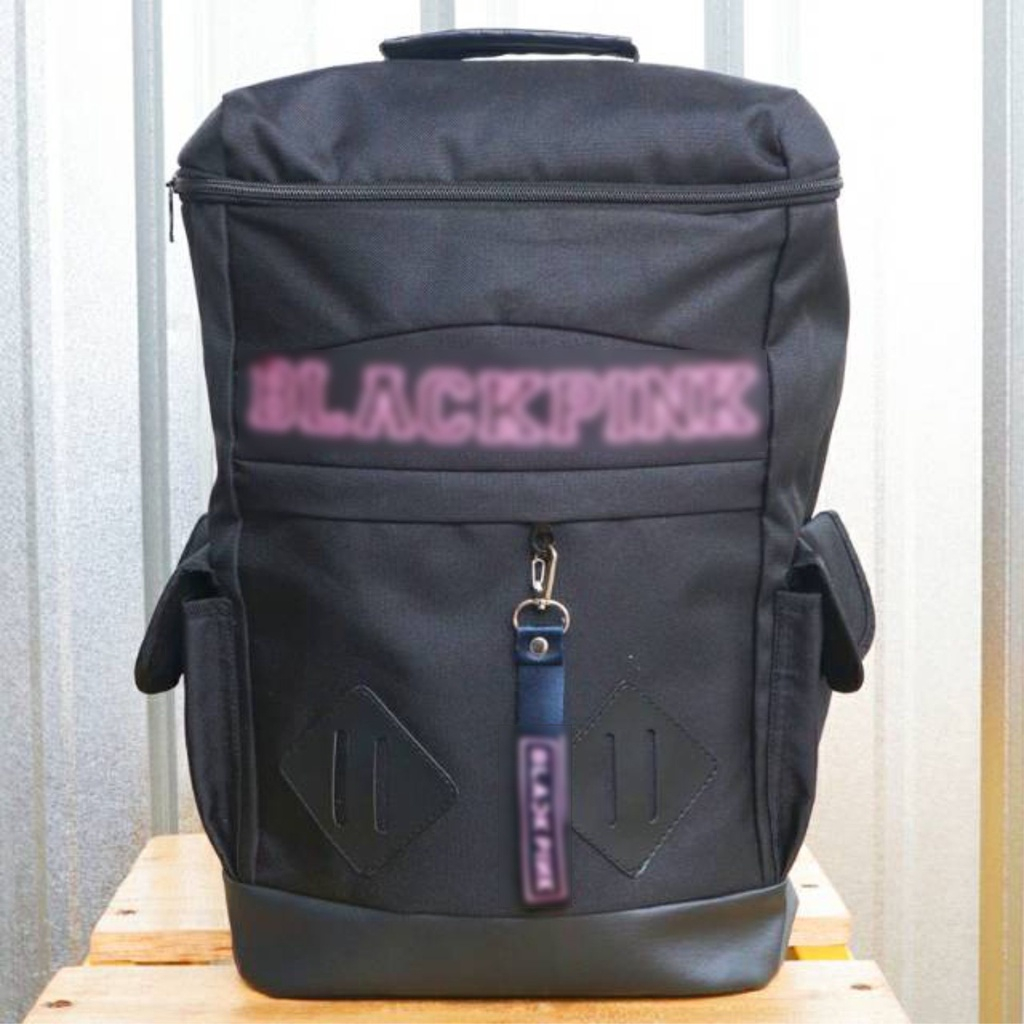 HITAM Kpop Jennie Jisoo Black School Bag Blackpink Backpack School ...