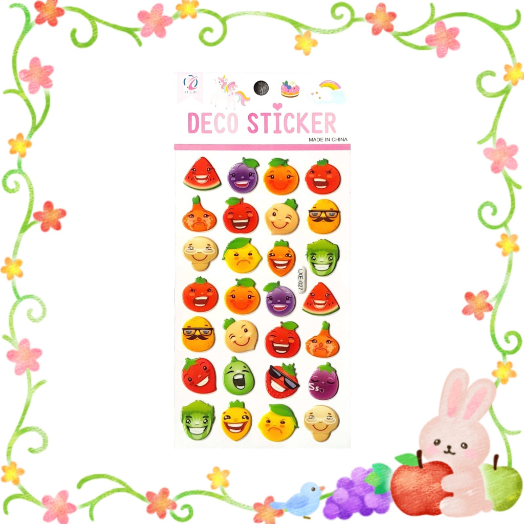 Picture Paste Sticker Embossed Sticker Children's Sticker Fruit ...