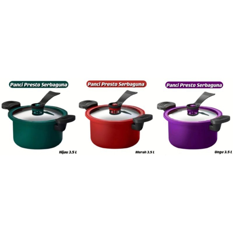 Presto Pan Teflon Pressure Cooker Pot Non-Stick Pressure Cooker 3.5 ...