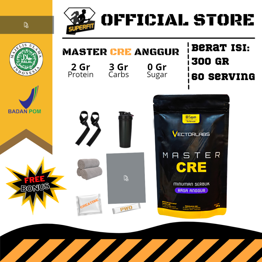 Vectorlabs MASTER CRE CREATINE 60 SERV SERVING 300 GR GRAM | Shopee ...