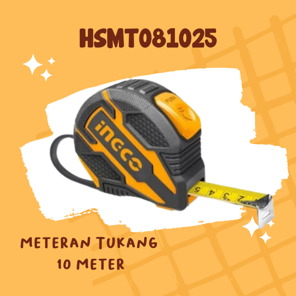 Ingco HSMT 10 Meter Craftsman Meter081025 Measuring Tape 10 Rubber ...