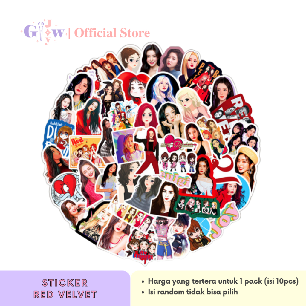HP A6013 STICKER 10PCS (RED VELVET) Waterproof notebook scrapbook label ...