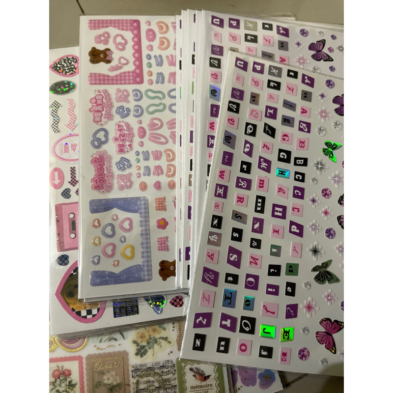 Korean daiso sticker cute aesthetic photocard deco sticker | Shopee ...