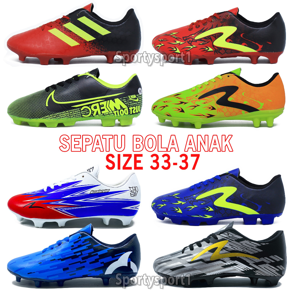 Children's Soccer Shoes SIZE 32 33 34 35 36 37 38, JUNIOR Soccer Shoes ...