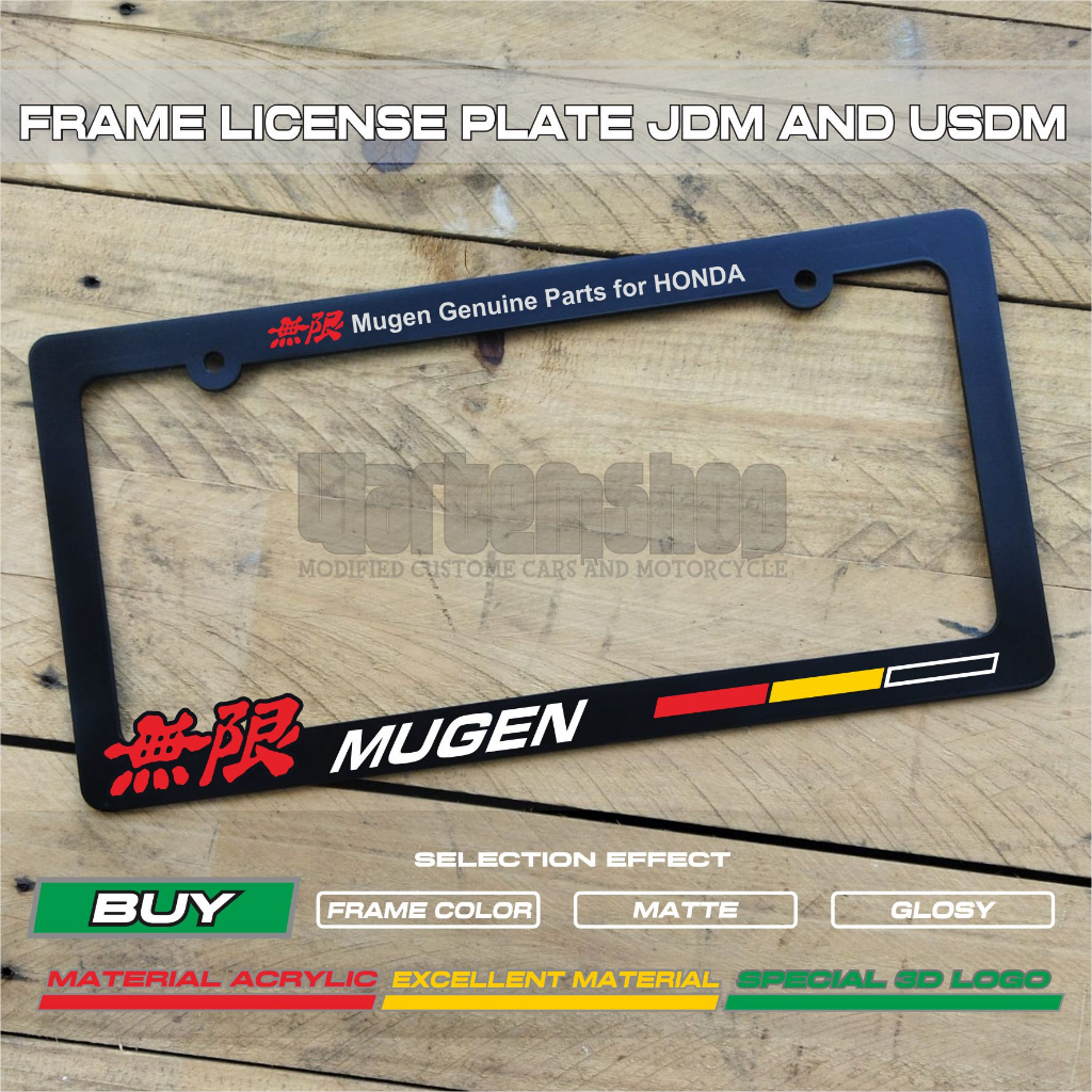 JDM AND USDM CAR FRAME PLATE HONDA MU GEN | Shopee Malaysia