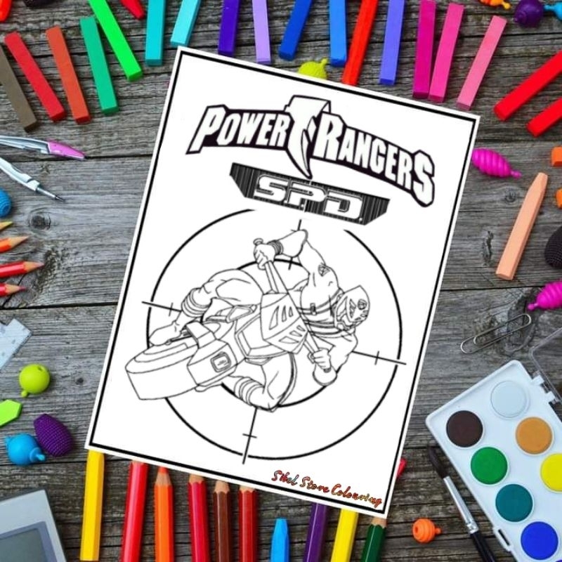 Power Rangers SPD Theme Children's Coloring Paper / Drawing Paper (10 ...