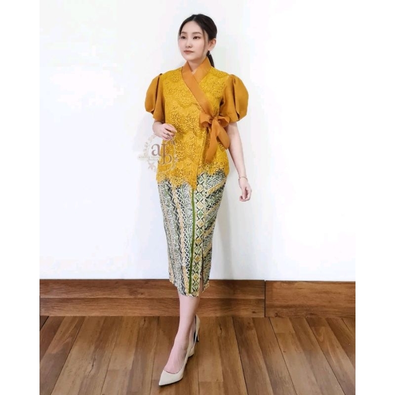 Modern kimono graduation Kebaya and printed batik straight skirt by ...