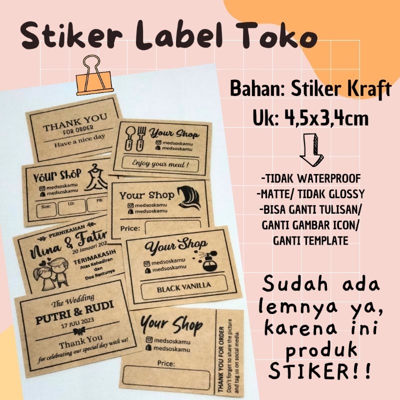 New!! Of 30pcs] Shop LABEL STICKER/Shop LABEL STICKER/Shop LABEL ...