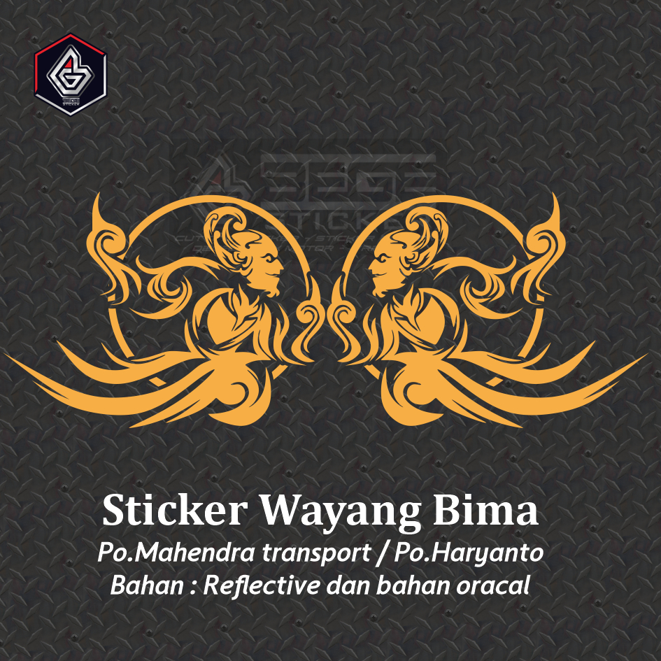 Bima wayang stickers, mahendra transport bus model and po. haryanto bus ...