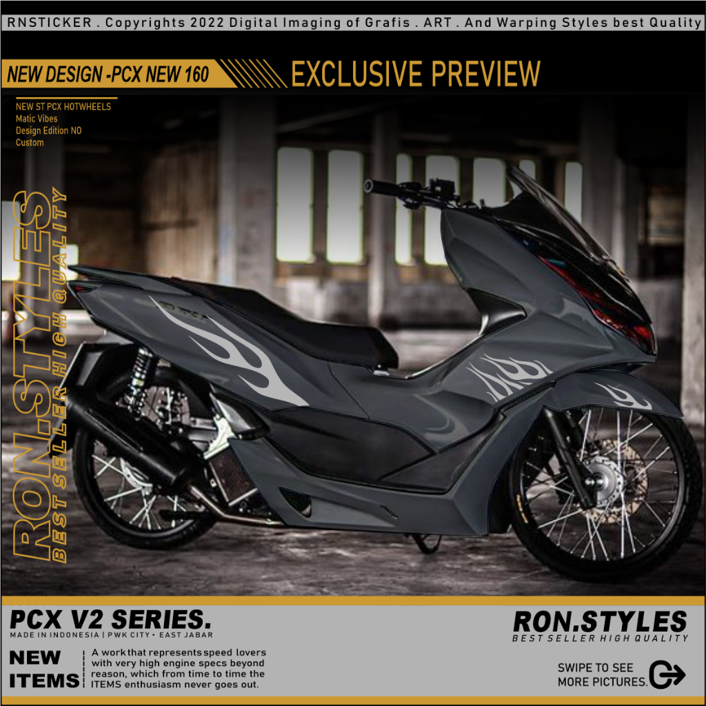 V2 CUTTING STICKER STRIPING PCX NEW 160 STRIPING VARIATIONS PCX api HOT ...