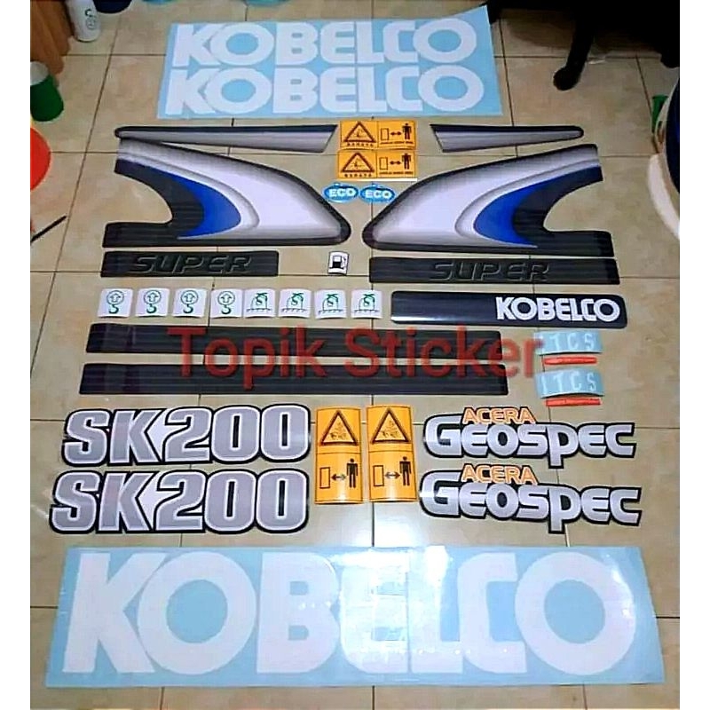 Kobelco SK200 Super Excavator Sticker, Heavy Equipment Sticker | Shopee ...