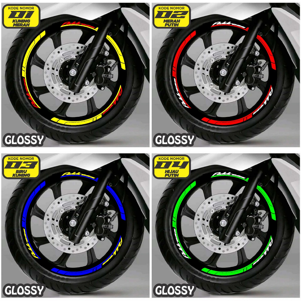 Suzuki Address Rim Cutting List Sticker ARS001 GLOSSY Pelk Variations ...
