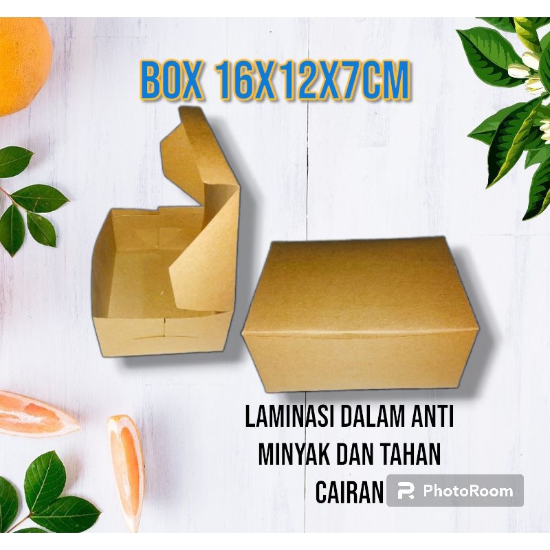 Snack Packaging box, Banana Cheese Cake box mini fried chicken 16x12x7 ...