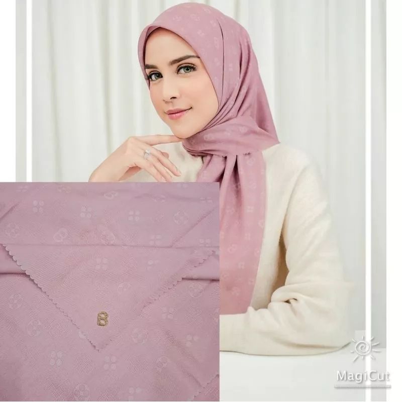 The Latest Hijab Is A Square With A Monogram motif, A series Button ...