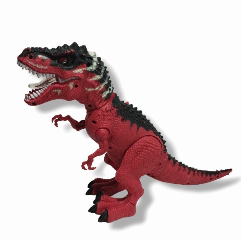 MERAH Red T-REX Toys Can Walk On Lights And Lay Eggs | Shopee Malaysia