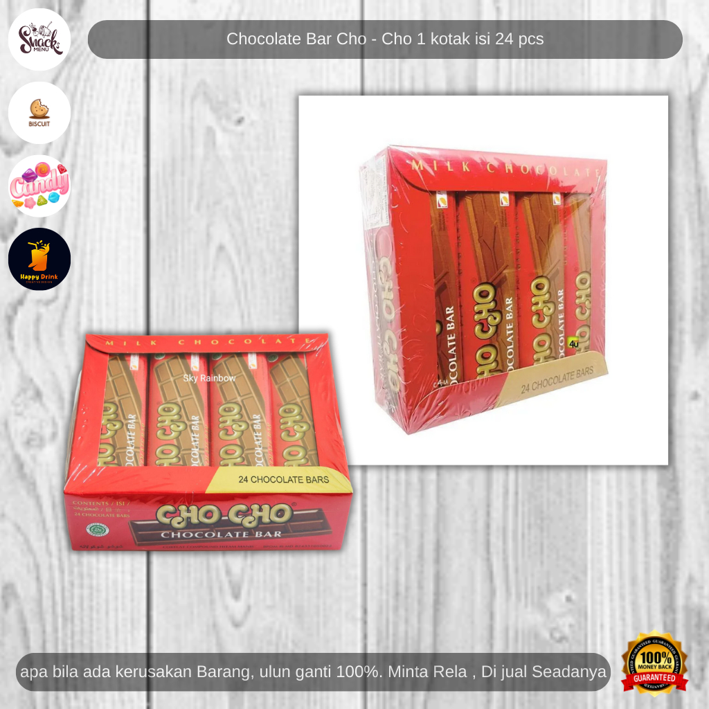 Chocolate Bar / Chocolate Bar Cho - Cho 1 box contains 24 pcs | Shopee ...