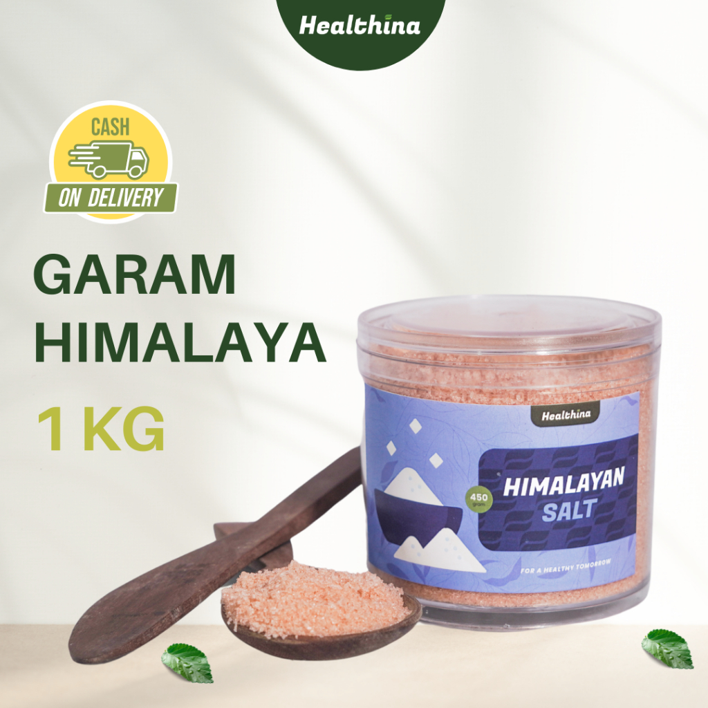 Makassar Healthina 1kg Himalayan Salt / Himalayan Salt in premium packaging in a jar | Shopee ...