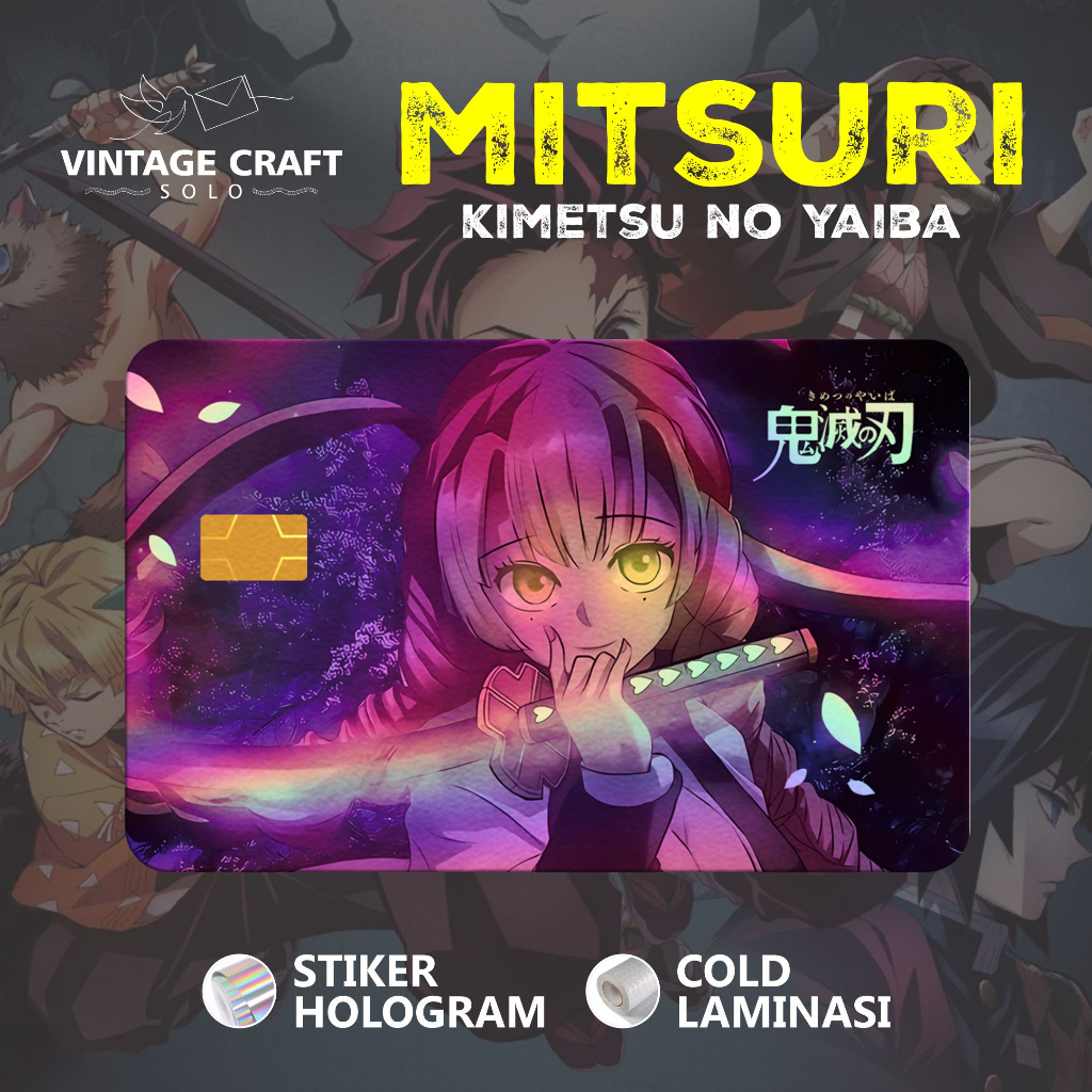 Sticker Skin Card ATM Mitsuri Anime Kimetsu No Yaiba Demon Slayer ...
