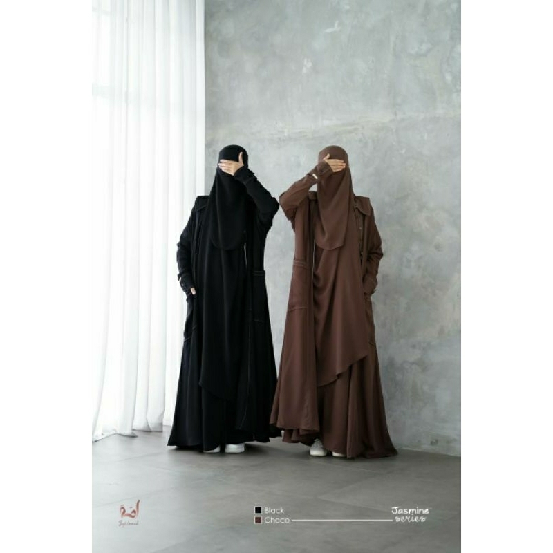 Ready Gamis Jasmine all in 1 Package+inner+dress outer) | Shopee Malaysia