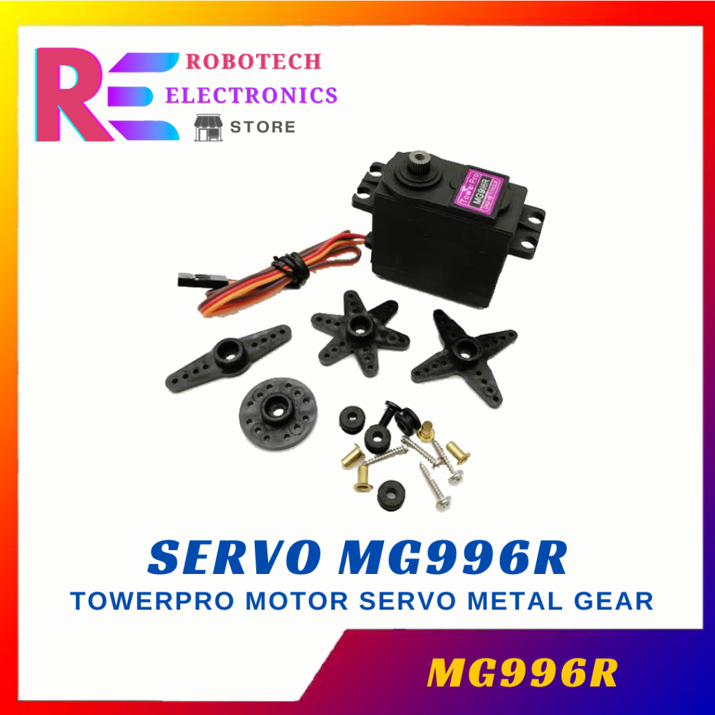 Servo MOTOR TOWER PRO MG996R METAL GEAR 360 DEGREE | Shopee Malaysia