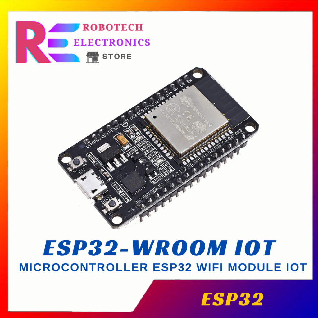 Esp32 WROOM-32 WiFi BLE Development Board Arduino IDE IOT | Shopee Malaysia