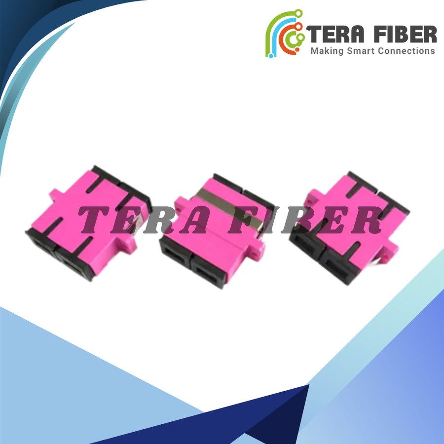 Fiber Optic Coupler Adapter Duplex MM-OM4 Dual Optical FTTH SC/UPC SC ...