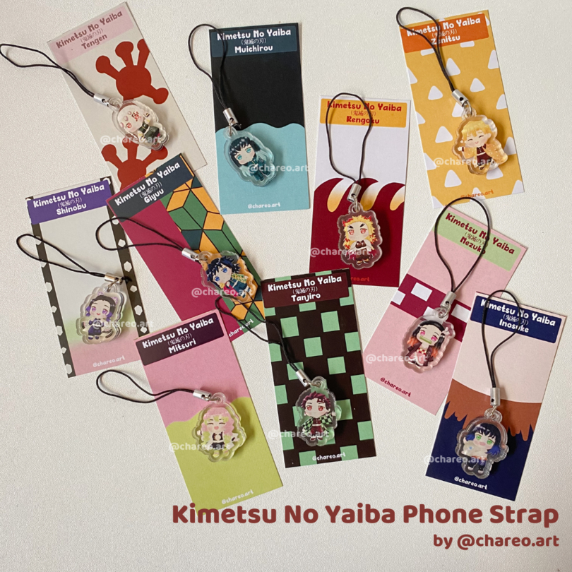 GANTUNGAN HP Kimetsu no yaiba Phone Strap by @chareo.art (niketsu no ...