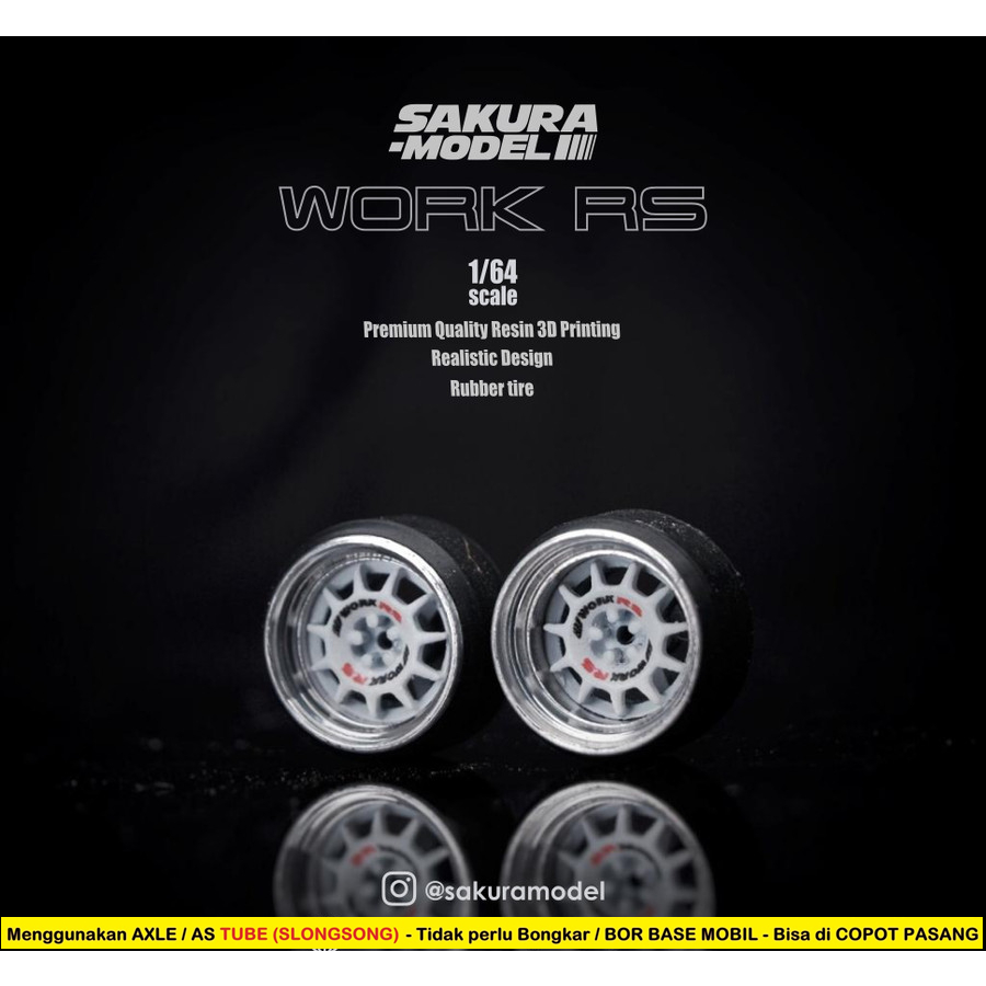 Sakura Rubber Tire MODEL Work RS 10mm LONG AXLE+Tirebomb SM3 WH | Shopee Malaysia