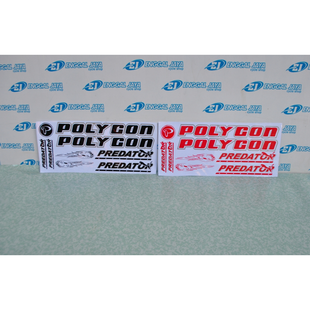 Decal Sticker Polygon Predator Bicycle Sticker MTB Hybrid Roadbike ...