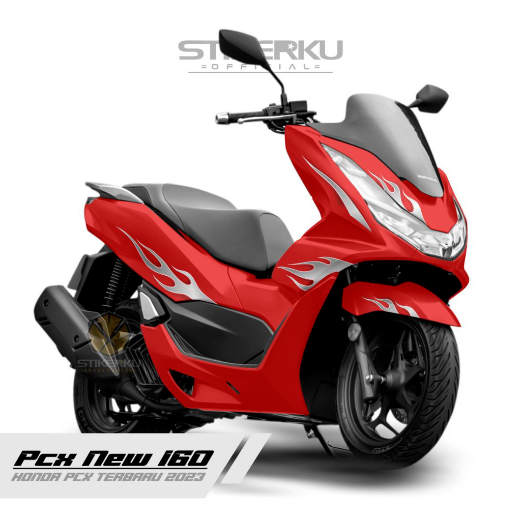 New PCX STRIPING 160 MOTIF 6 / FIRE EDITION / ALL-NEW / PCX160 STICKER ...