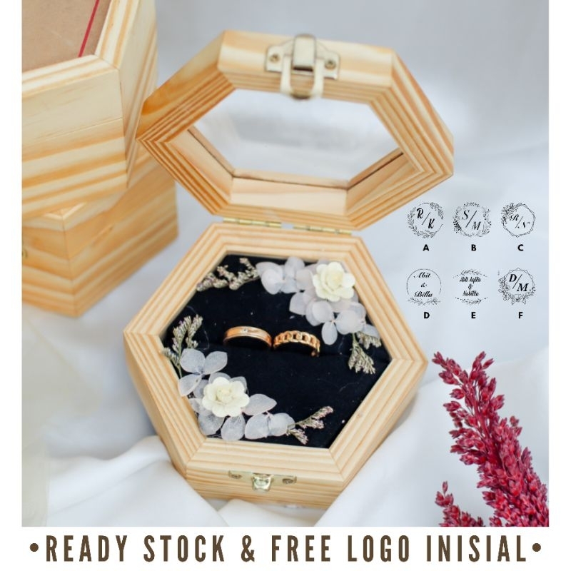 Ring Box Engagement Ring Box/ Free Name & Logo | Shopee Malaysia