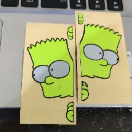 Simpsons cutting Sticker Peek Motorcycle Sticker | Shopee Malaysia