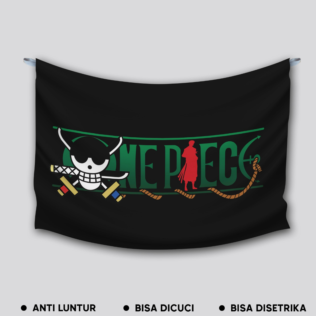 One PIECE Anime Pirate Straw Hat Luffy ZORO Flag POSTER | Shopee Malaysia