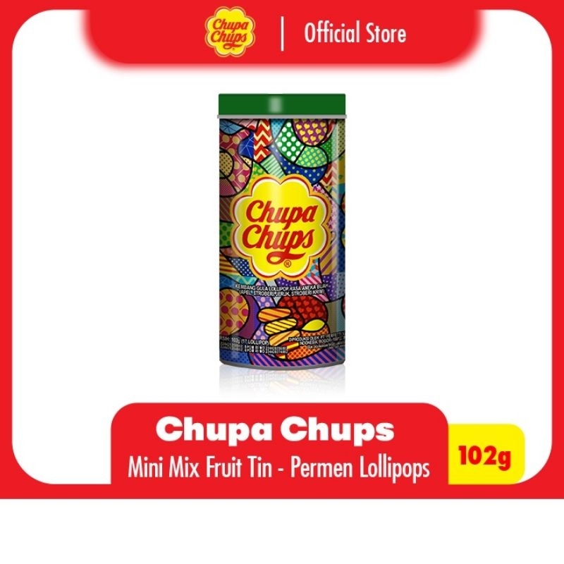 Chupa Chups Lollipops Mini Tin 102g Contents 17pcs | Shopee Malaysia