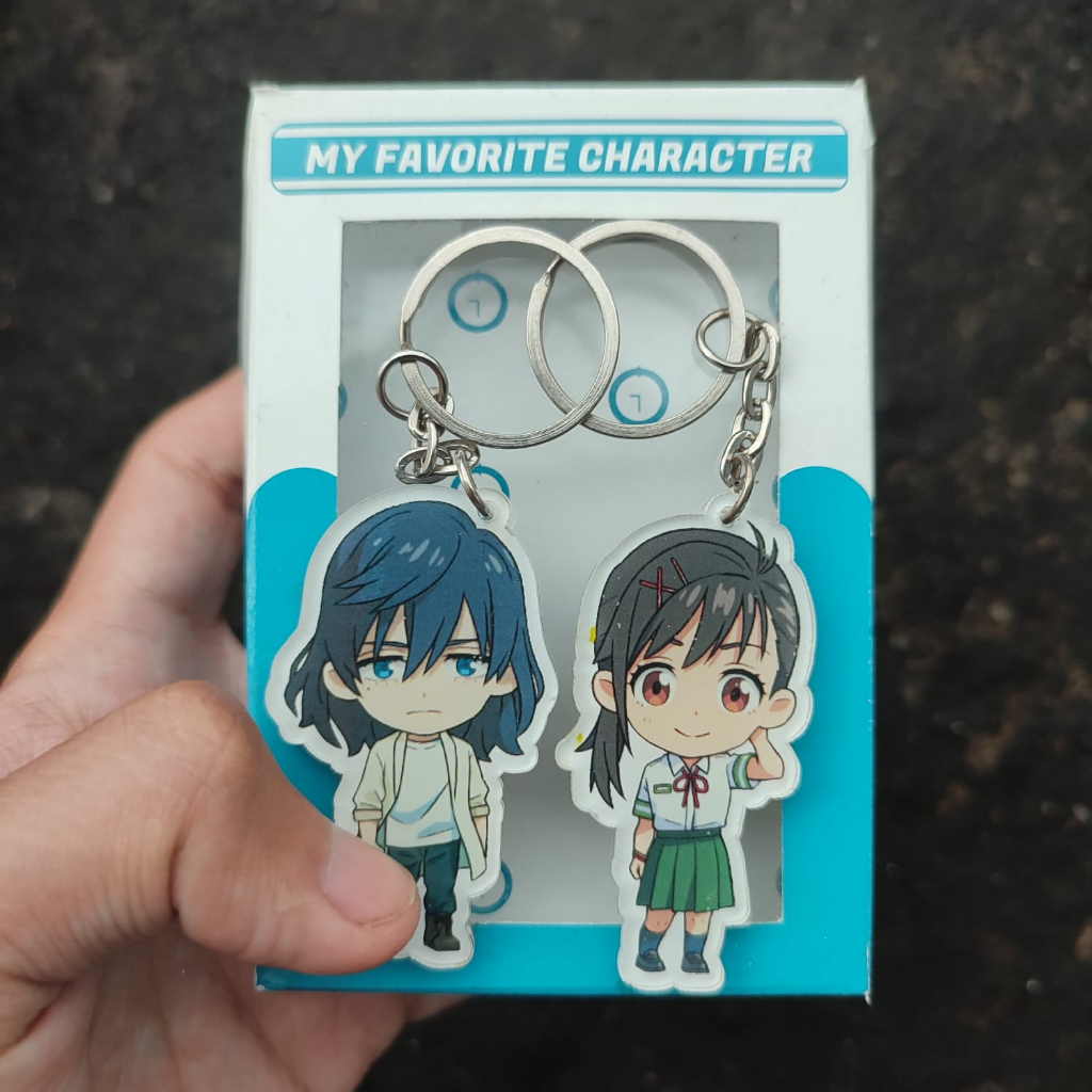 GANTUNGAN Anime Keychain Suzume no Tojimari, Kimi no Nawa & Tenki no Ko ...