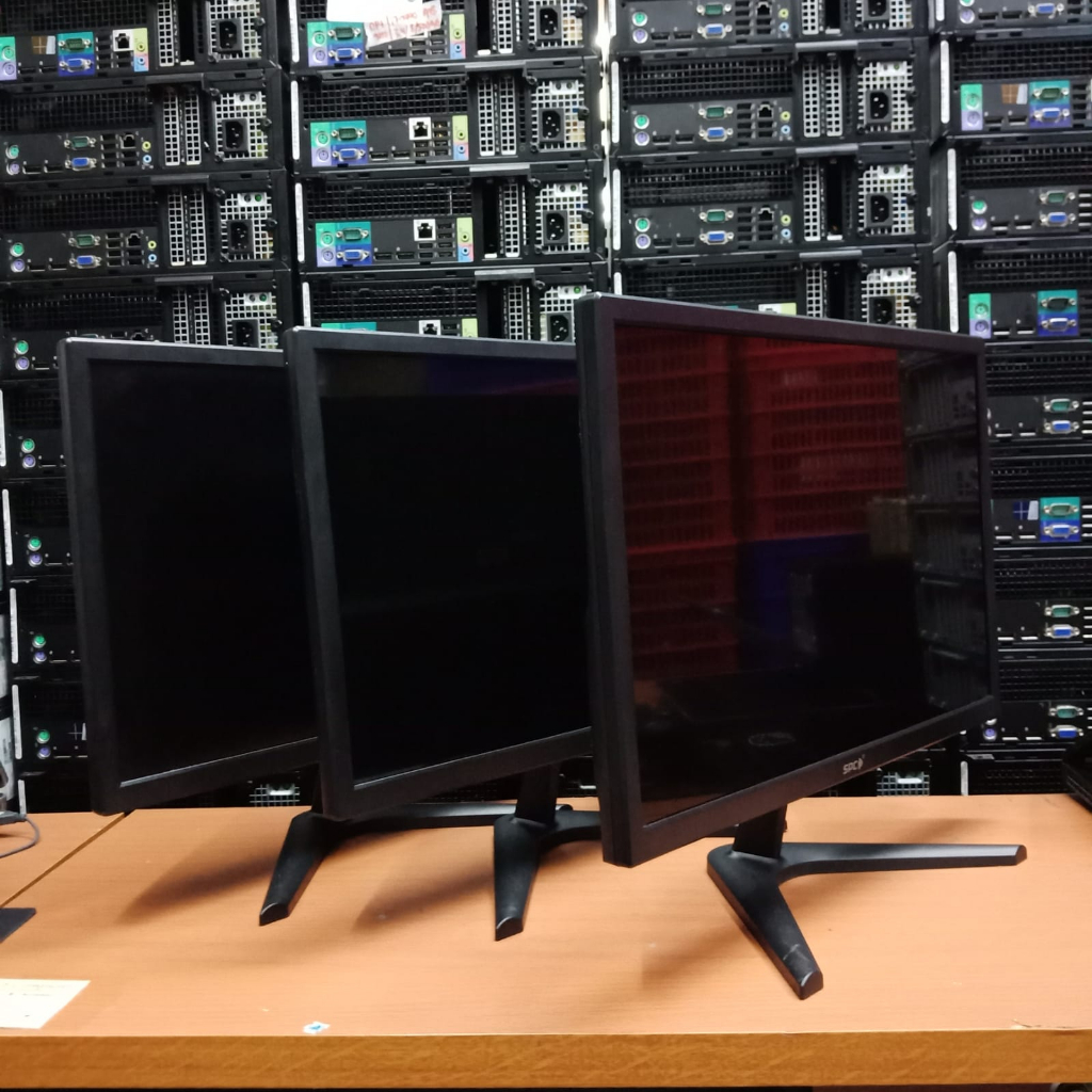 LAYAR Lcd SPC/Monitor/LED screen SPC 19 wide HDMI+ VGA LIKE NEW FOR CPU ...