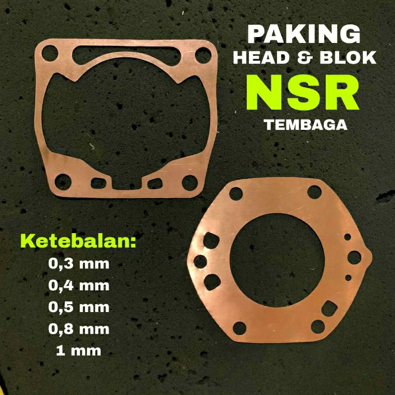 Copper Head Gasket and NSR 150 SP Block / Custom Honda NSR Gasket ...