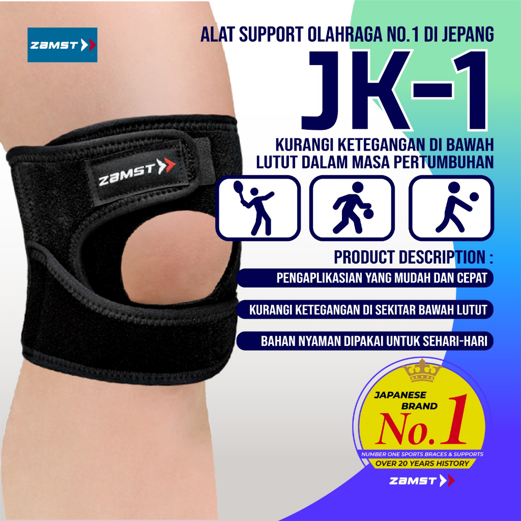 Knee Support Jumpers Knee Knee Knee Deker Zamst JK-1 Patella Tendonitis Japan Original | Shopee ...