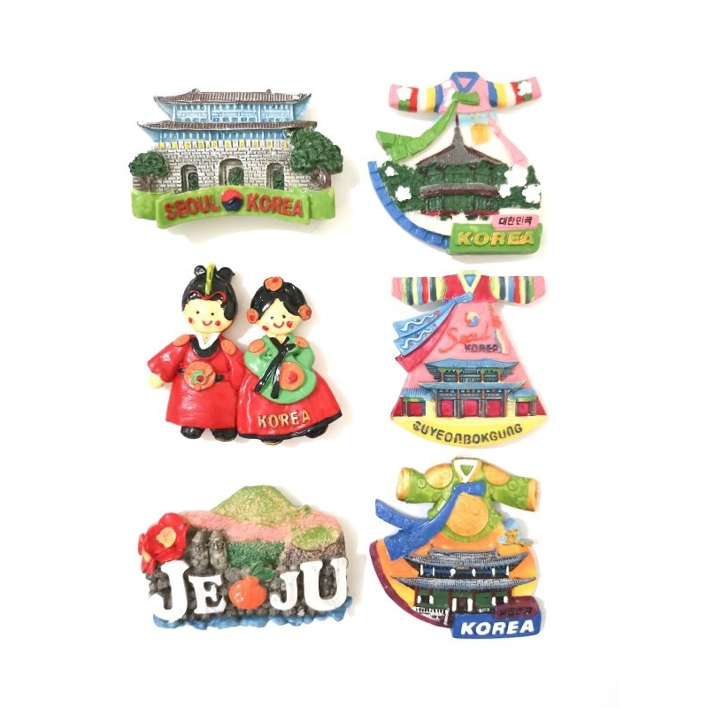 Korean souvenir hanbok magnet refrigerator Korean jeju Korean couple ...