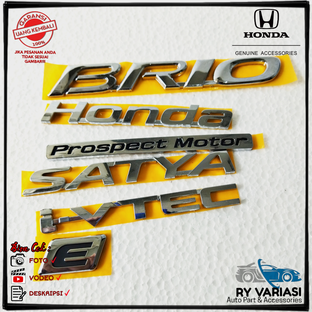 Original Brio Emblem/ Honda Brio 2012-2016/ Honda Brio Complex Trunk ...