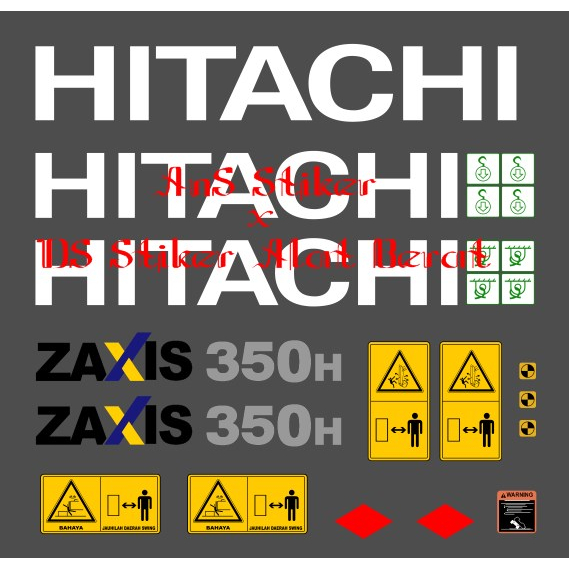 Hitachi Zaxis 350 H Excavator Sticker Heavy Equipment Sticker | Shopee ...