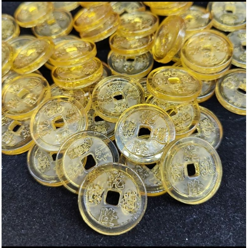 Ancient gold coin glass crystal (5 pcs = 10 thousand) | Shopee Malaysia