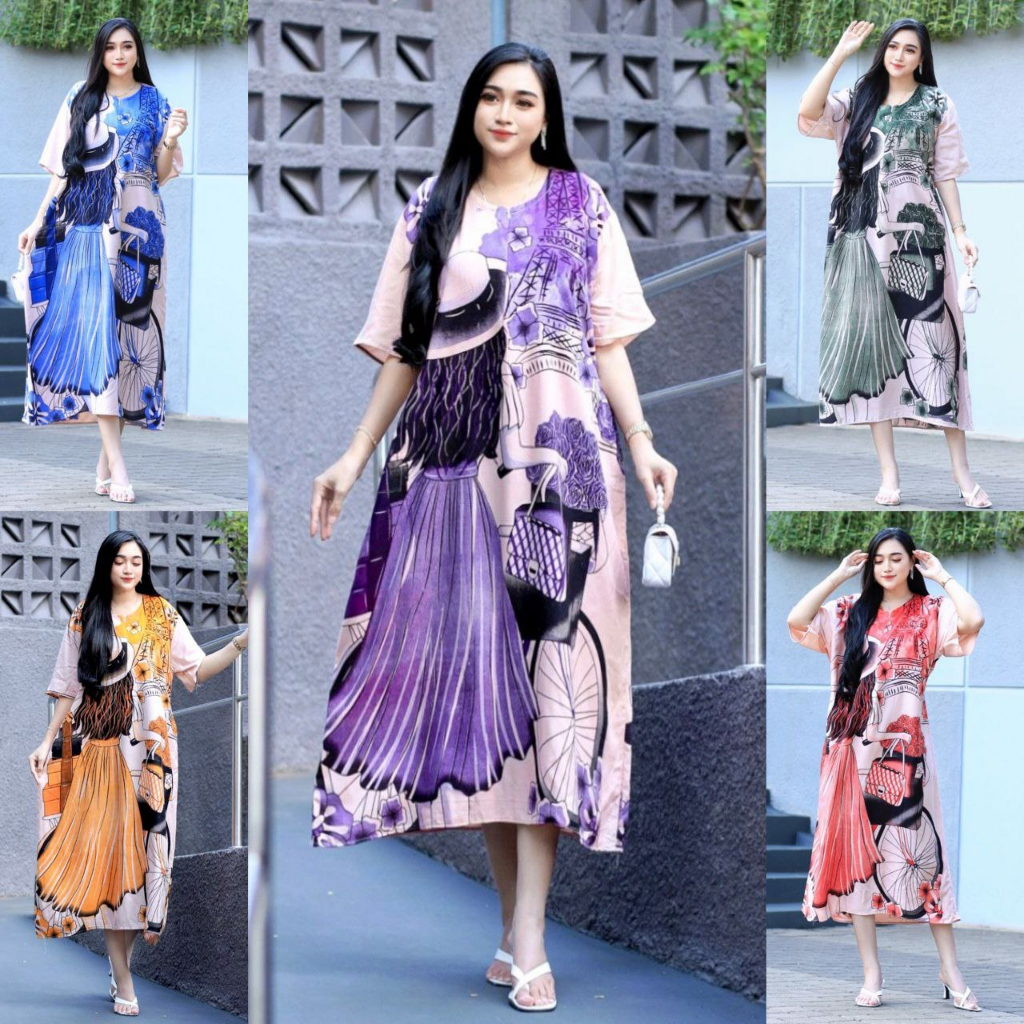 Daster Sofia Viral Tiedye Jumbo Ld 120 Motif Girl Rayon Thick Adem ...