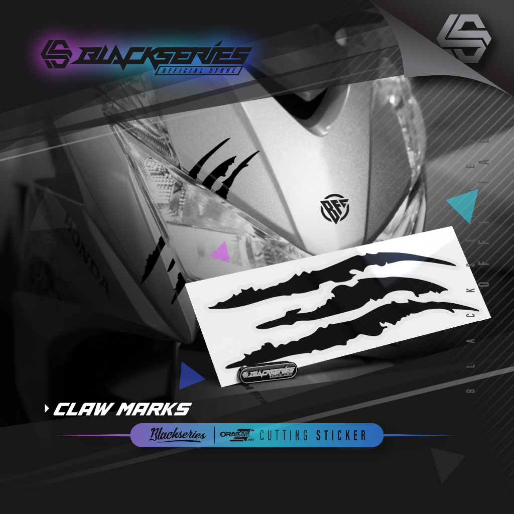 Cutting Sticker Claw Marks | Claw Sticker | Shopee Malaysia
