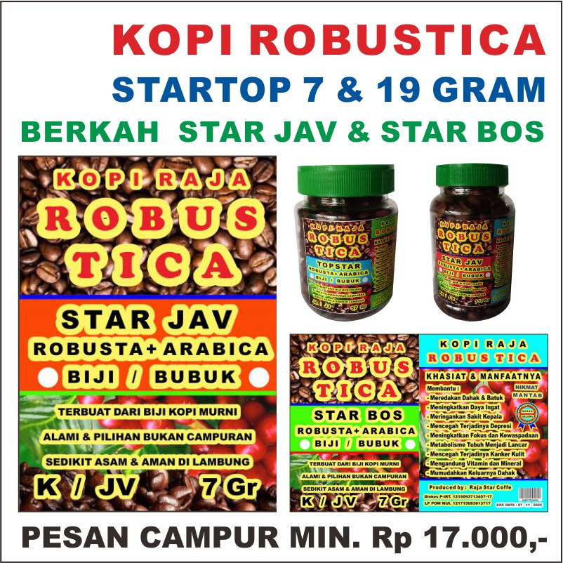 Robustica COFFEE STAR JAV BLESSING KING ROBUSTA COFFEE + ARABICA MADE ...