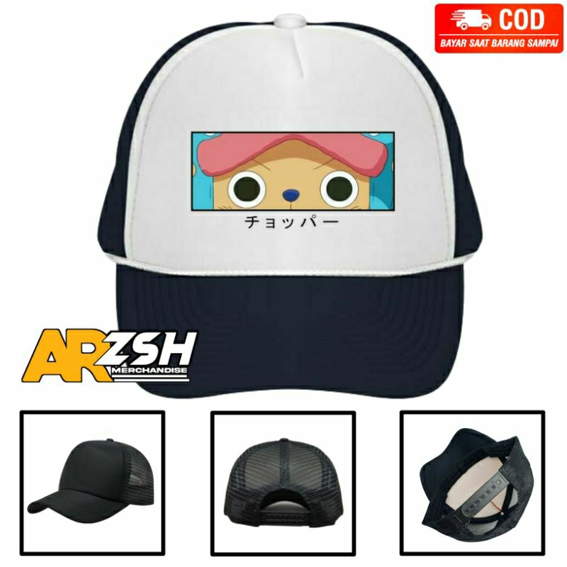One Piece Chopper Anime Hat Anime Mesh Trucker Hat | Shopee Malaysia