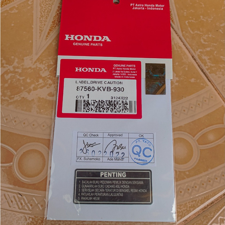 Original honda important writing logo sticker | Shopee Malaysia